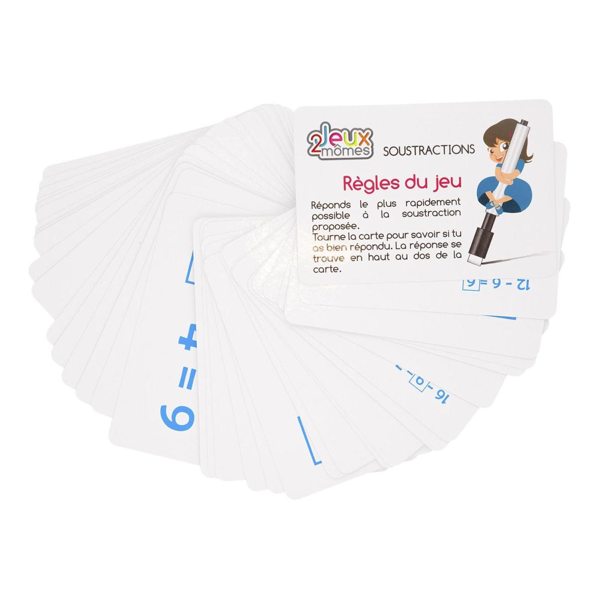 36 Cartes Éducatives Calculs Maths Effaçables