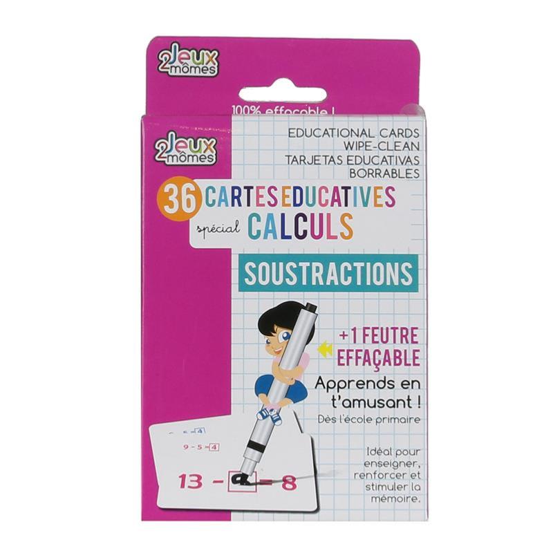 36 Cartes Éducatives Calculs Maths Effaçables