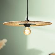 Suspension Ronde - CORDE JUTE NOIRE - Ø 30 cm